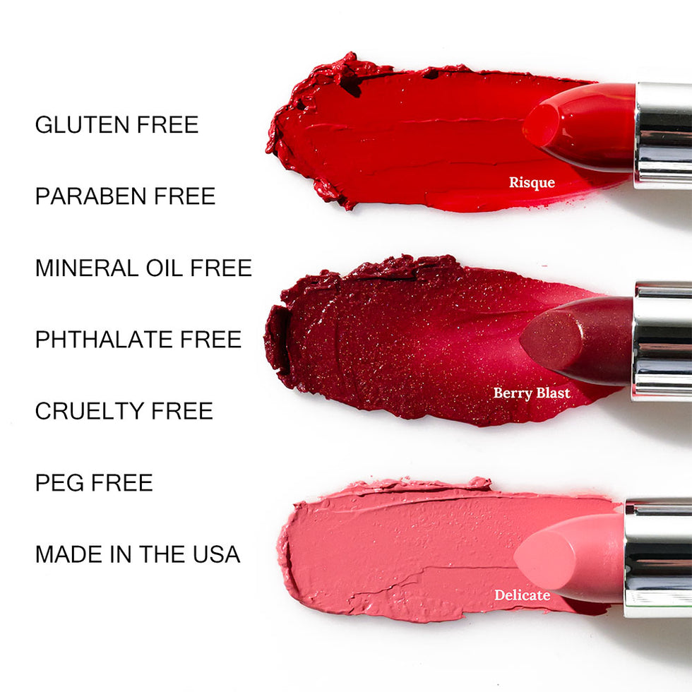 Red Lipstick with Orange Undertones | Vegan Lipstick | Risque – Red ...